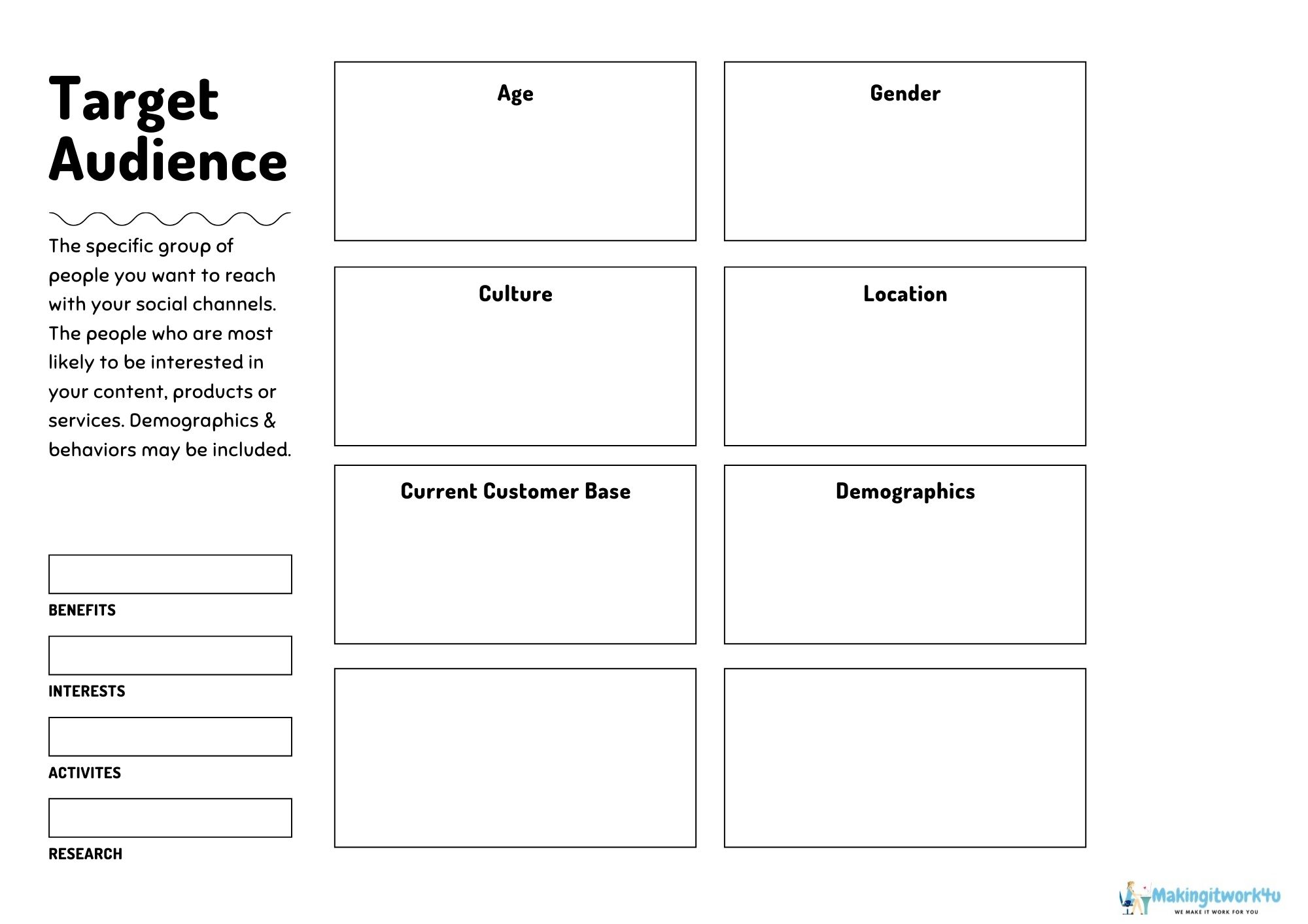 Target Audience Analysis Worksheet